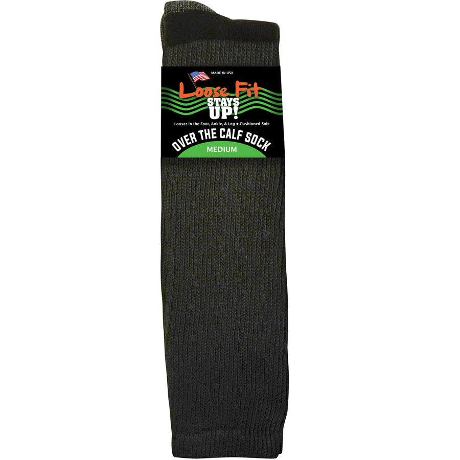 Loose Fit Stays Up Over the Calf Athletic Socks – Extra Wide Sock Company